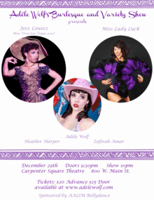 Adéle Wolf's Burlesque and Variety Show Presents: Jeez Loueez and Miss ...